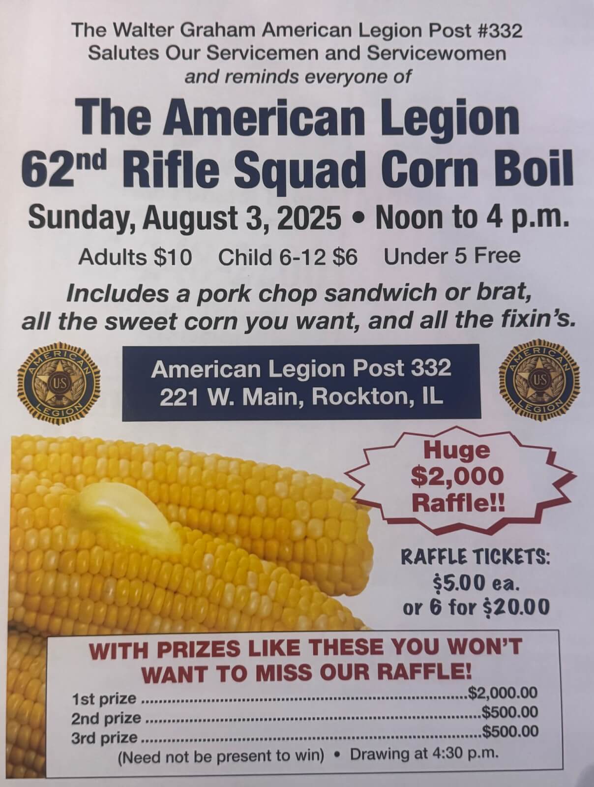 The American Legion 62nd Rifle Squad Corn Boil | 2025-08-03 Beloit WI