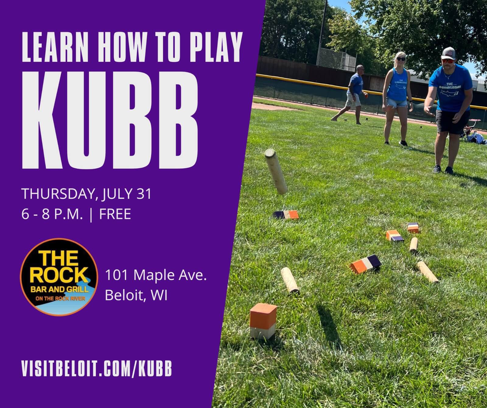 Learn how to play Kubb - FREE lessons! | 2025-07-31 Beloit WI
