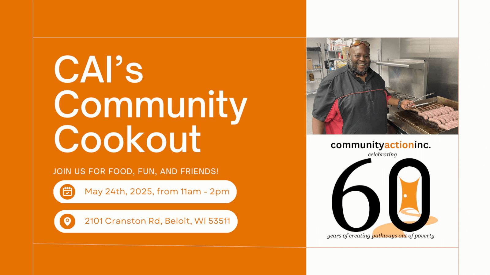 CAI's 60th Anniversary Community Cookout | 2025-05-24 Beloit WI